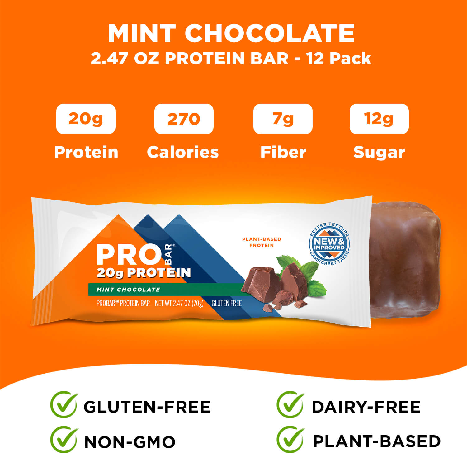 Mint Chocolate 12-Pack Protein Bar – PROBAR